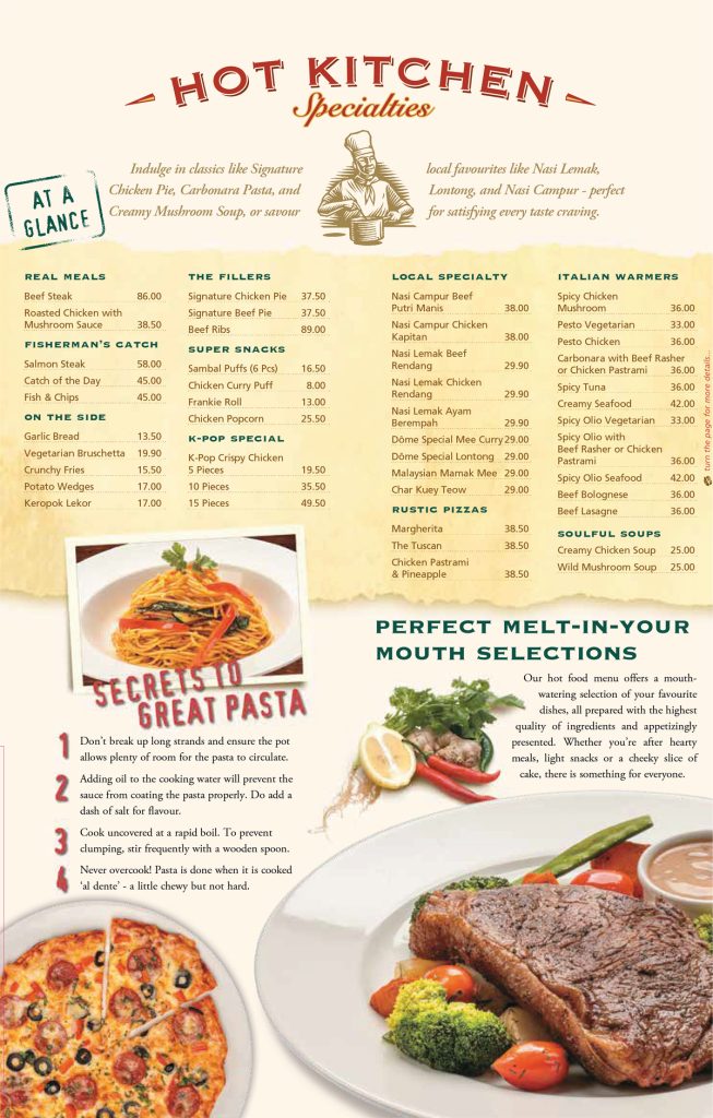Menu - DÔME Cafe Malaysia