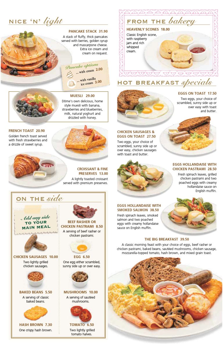 Menu - DÔME Cafe Malaysia