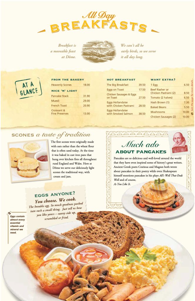Menu - DÔME Cafe Malaysia