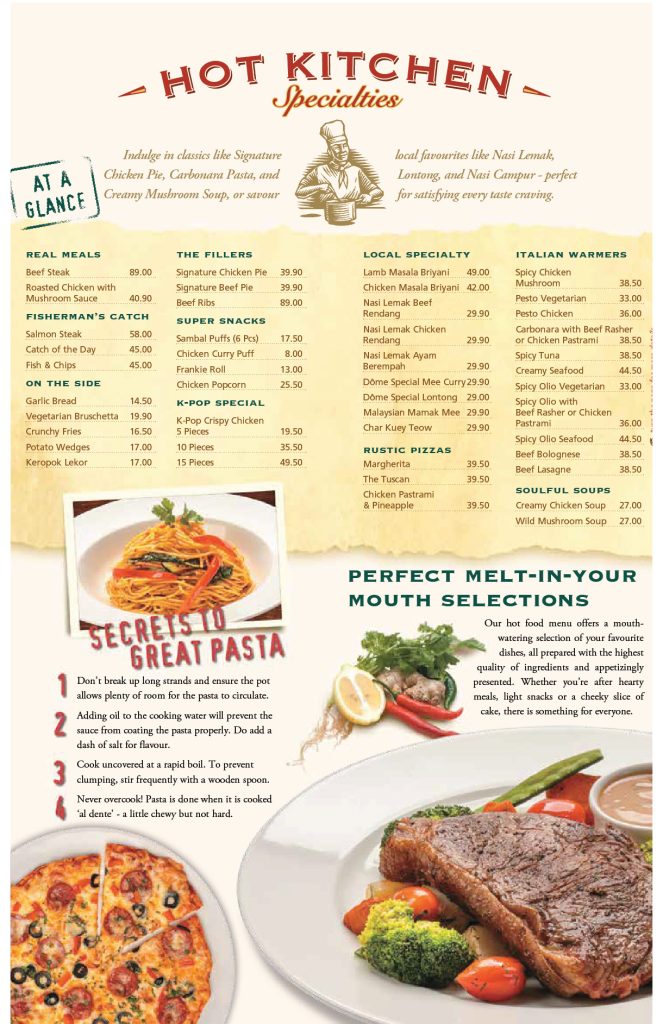 Menu - DÔME Cafe Malaysia